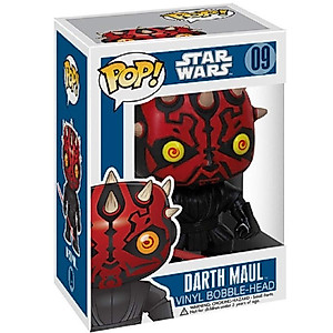 POP Star Wars: The Phantom Menace - Darth Maul [Orig Blue Box Art] Funko Pop Vinyl Figure (Bundled with Compatible Pop Box Protector Case), Multicolored, 3.75 inches