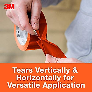 3M Multi-Use Colored Duct Tape, Orange with Strong Adhesive and Water-Resistant Backing, Multi-Surface 3M Duct Tape for Indoor and Outdoor Use, 1.88 Inches x 20 Yards, 1 Roll (3920-OR)