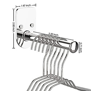 Lattliv 2 Pack Stainless Steel Clothes Hanger Storage Black, Space Saving Clothes Hanger Storage Organizer, Wall Mount Clothes Rack Organizer1