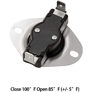 BoyoTec Wood Stove Thermostat Switch, Fireplace Blower Fan Thermal Switch, Snap Disc Temp Control (100°F ON and 85°F Off), Snap Disc Thermostat Switch