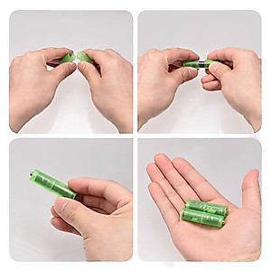 uxcell AAA to AA Battery Adapter Battery Converter Cases Holder Shell with Metal Contacts on One Bottom Green 4 Pcs