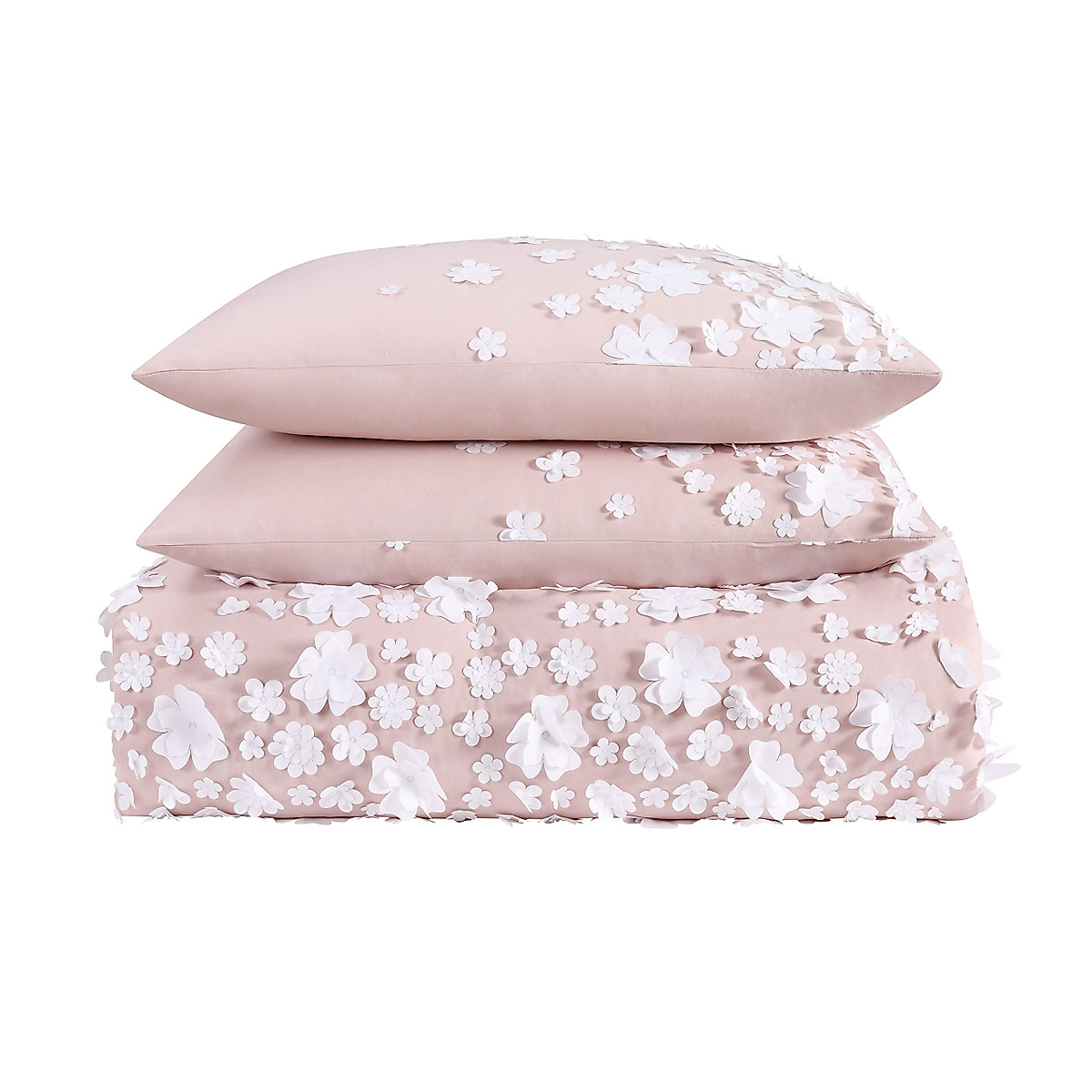 Christian Siriano Confetti Flowers Duvet Set King, Blush