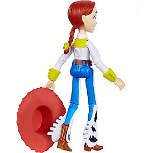 Mattel Disney and Pixar Toy Story Action Figure, Jessie Collectible Toy in Signature Gowgirl Look, 8.9-inch with Movable Joints