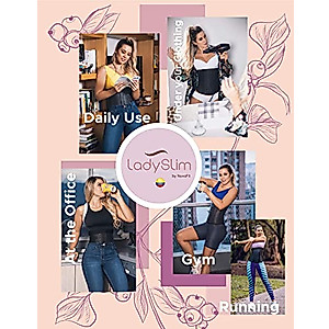 Lady Slim Fajas Colombianas Reductoras Y Moldeadoras para Mujer Underbust Latex Waist Trainer Hourglass Body Shaper for Women Black V2 XS