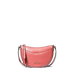 Michael Kors Dover Small Leather Crossbody Bag Purse Handbag (Tea Rose)