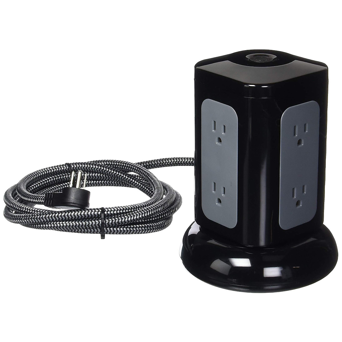 Tripp Lite Surge Protector Tower 6-Outlet 3X USB-A 1x USB C 8ft Cord Black (TLP606UCTOWER)