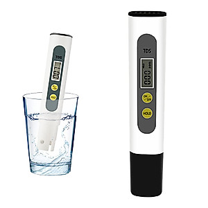 TDS Tester, Water Quality Meter LCD Pen with 0-9990 PPM Measurement Range Portable for The aquaculture Industry Hospitals, Swimming Pools, Household tap Water Quality Testing