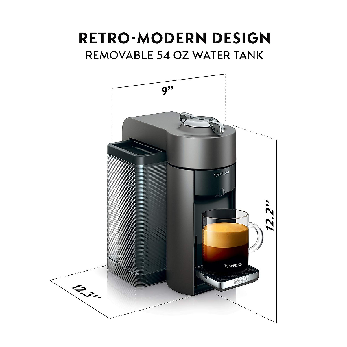 Nespresso Vertuo Coffee and Espresso Machine by De'Longhi, Titan