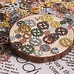 Opexicos 200Pcs Vintage Mixed Mechanical Cogs & Gears DIY Steampunk Pendant Jewelry Craft