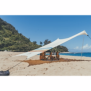 Neso Tents Grande Beach Tent, 7ft Tall, 9 x 9ft, Reinforced Corners and Cooler Pocket (Rainbow)