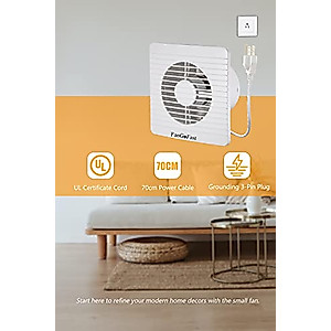 FanGoFast 4 Inch Exhaust Fan Ventilation Extractor with Anti-backflow Ventilation Fan,12W Powerful Kitchen Extractor Fan,Window and Wall Mount Vent Fans, For Kitchen Bathroom Greenhouse Garage