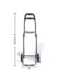 Shopping Trolley on Wheels Multi Function Shopping Cart Travel Elderly Collapsible Portable Cart Luggage Cart Lever Car Trolley Storage Hand Trucks,Navy Blue ,