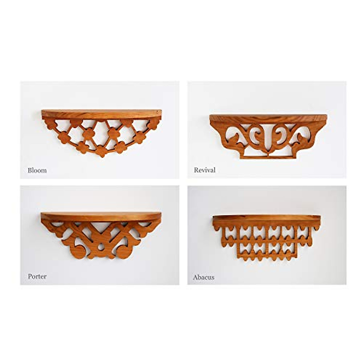 Jonathan Alden Solid Cherry Floating Shelf, for Spices, Photos, Entryways & More (Revival)