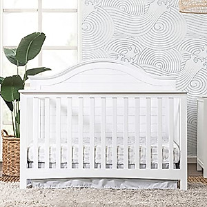 Carter's by DaVinci Nolan 4-in-1 Convertible Crib in White, Greenguard Gold Certified, 1 Count (Pack of 1)