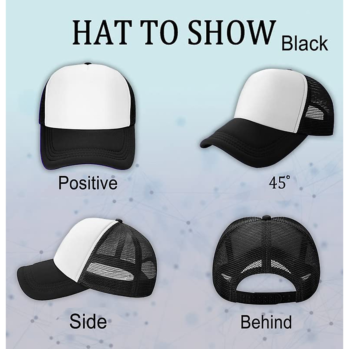 Custom Hat Design Your Own Men Women Custom Trucker Hat Your Name Logo Text or Image Black Hat Team Gift Wholesale Custom Hats for Men