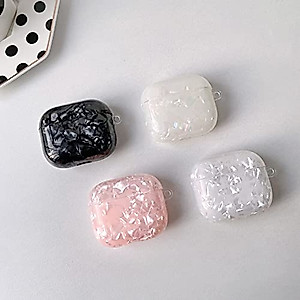 COCOMII Pearl Case Compatible with AirPods 3 - Slim, Glossy, Opalescent Pearl, Glittering Shell, Keychain Ring, Easy to Hold, Anti-Scratch, Shockproof (Iridescent)