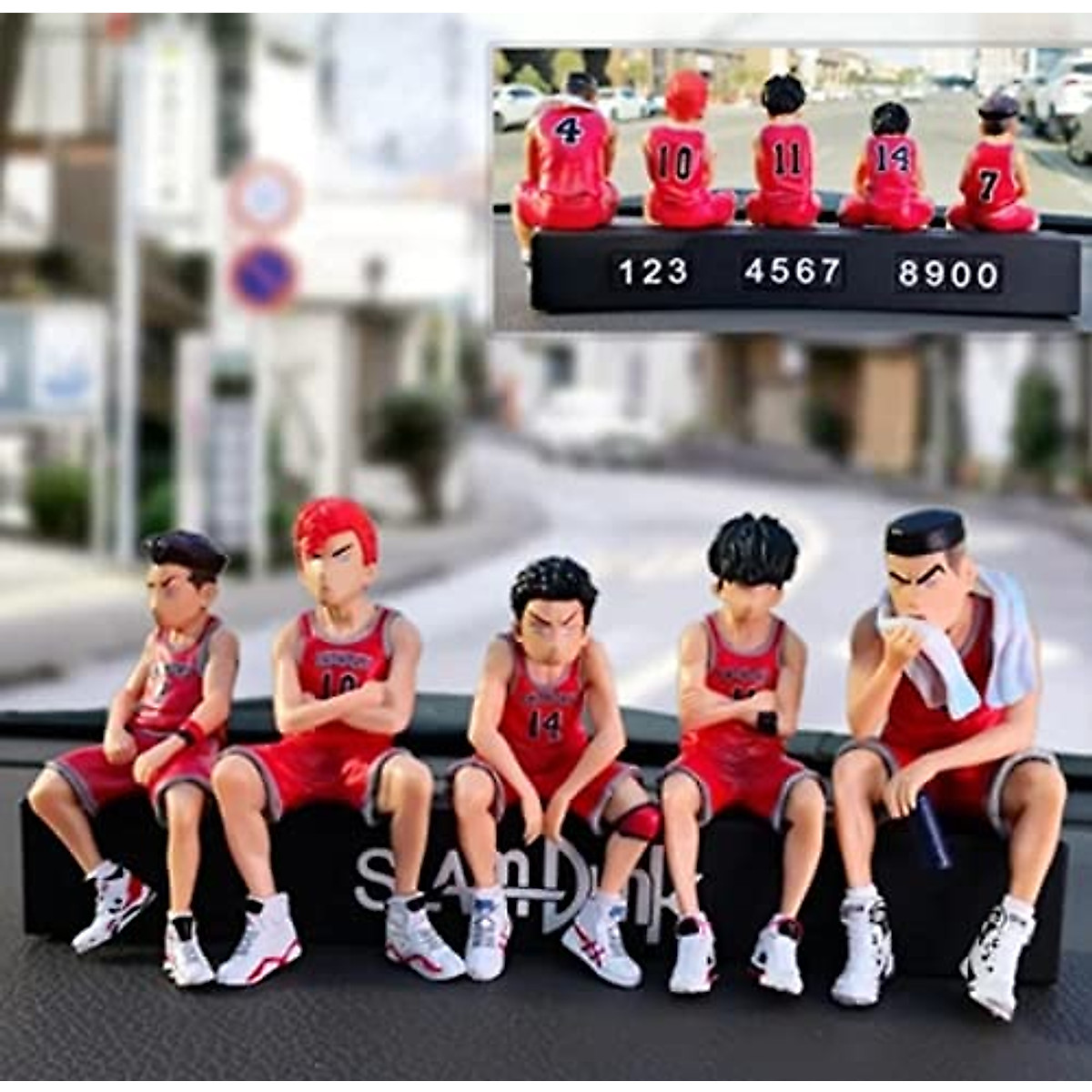 Qddian SLAM Dunk，Q Version 5 Models Figure， PVC Action Figure7cm，Static Figure ，Scenes Figure ，Anime Lovers Gift，Car Decoration，Computer Desktop Ornaments， Boxed Figure