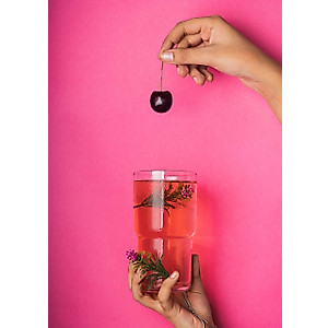 LEMONSODA Modern Iced Coffee Glasses - Stackable Crystal Clear Cups For Any Drink - Water, Coffee, Tea, Expresso, Smoothies - Quality Glassware - Dishwasher Safe - Housewarming Gifts (Set of 6-21oz)