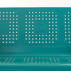 Crosley Furniture CO1023-TU Bates Retro Metal Outdoor Sofa Glider, Turquoise Gloss