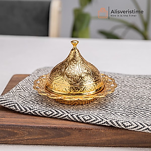 Alisveristime 27 Pc Turkish Greek Arabic Coffee Espresso Cup Saucer Set (Gelincik) (Gold)