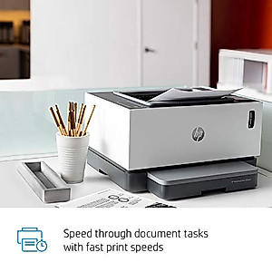 HP Neverstop Laser 1001nw Wireless Monochrome Printer with built-in Ethernet & cartridge-free toner tank, comes with up to 5,000 pages of toner in the box (5HG80A)