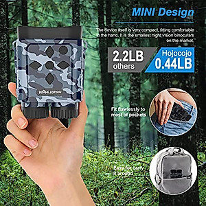 Hojocojo Mini Night Vision Goggles - Exclusive - Rechargeable Infrared Binoculars 2.4" IPS Screen 1312FT Viewing Distance in Dark Tactical Gear for Hunting, Save Photo and Videos, Easy to Use for Men