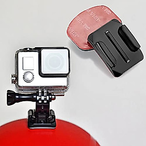 18 Set Helmet Adhesive Sticky Mounts, Flat Curved Adhesive Helmet Sticky Mounts with Accessories Kit, Compatible with GoPro Hero 10/9/8/7, Fusion, 6/5/4, Session, 3+/3/2/1, Action Camera