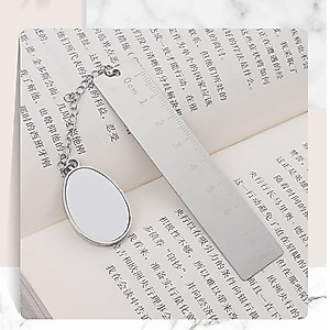 ARFUKA Bookmark Stainless Steel Reading Metal Ruler Bookmark Reading Bookmarks Page Marker Book Marker Gift for Students Teachers Reading Pack of 2