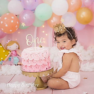 One Cake Topper 1st Birthday Girl Boy First Birthday Cake Topper Wooden Rustic Boho Cake Decorations for Smash Cake