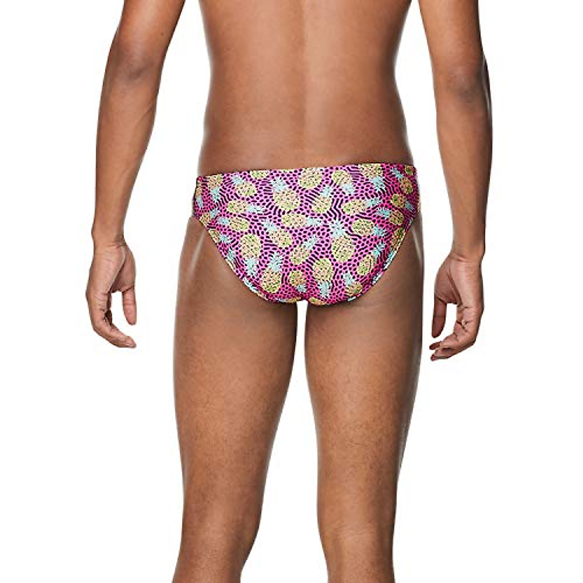 Speedo Men's Standard Swimsuit Brief Endurance+ The One, Pineapple Party, 30