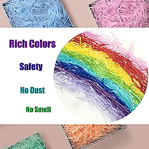 HLNLSU Cut Paper Shred Filler (1 LB) for Packing and Filling Gift Baskets,Multi-color optional (White)