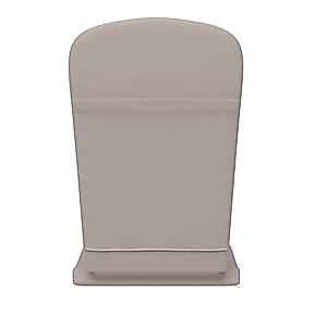 BizChair Set of 2 All Weather Indoor/Outdoor High Back Adirondack Chair Cushions, Patio Furniture Replacement Cushions - Cream