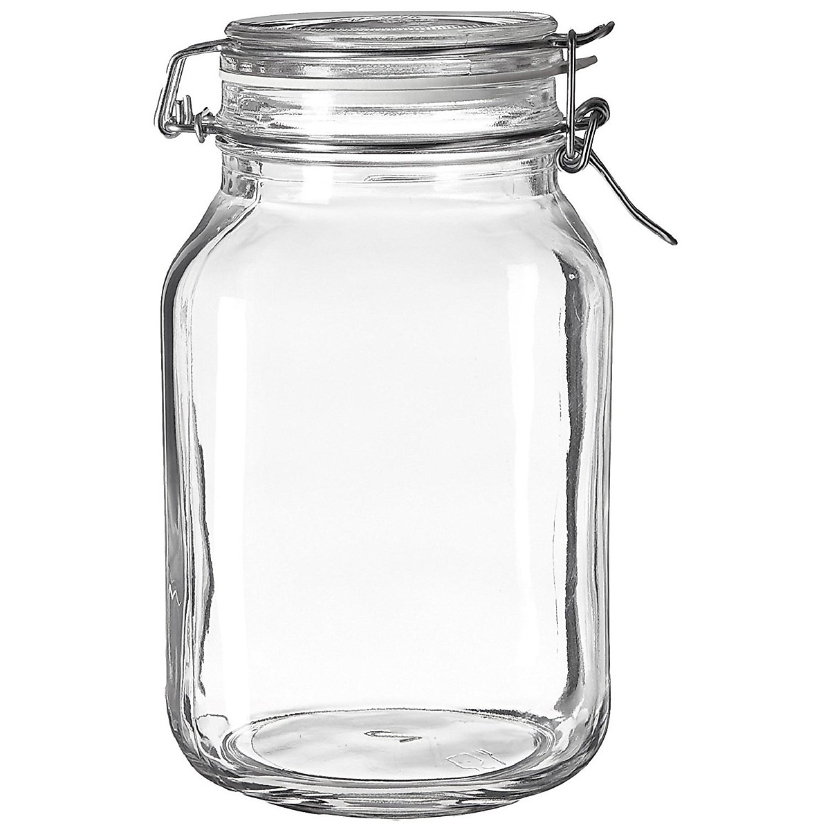 Bormioli Rocco Fido Clear Glass Jar with 85 mm Gasket, 2 Liter