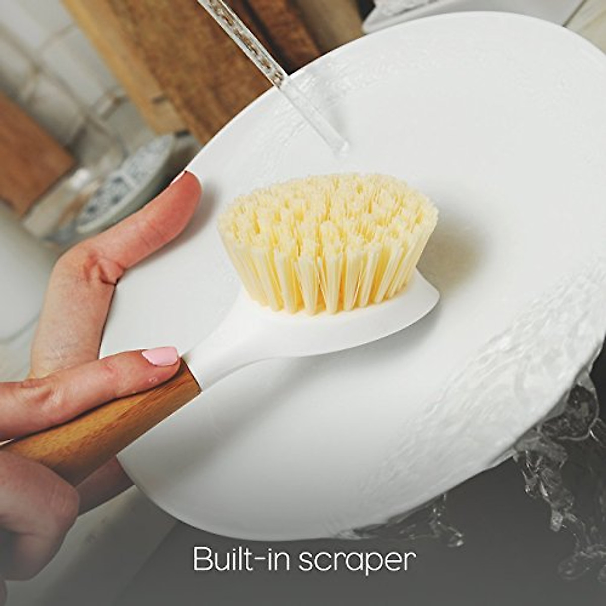 Full Circle Kitchen Sink Set - Ceramic Organizer with Be Good Dish Brush and In a Nutshell Scrubbing Sponges