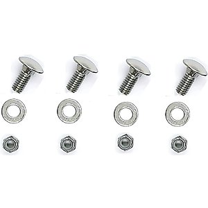 Set of 4 Carriage Bolts Nuts for fits 784-5581A 784-5581A-0637 Shave Plate Scraper Bar (5/16-18)-5/8"