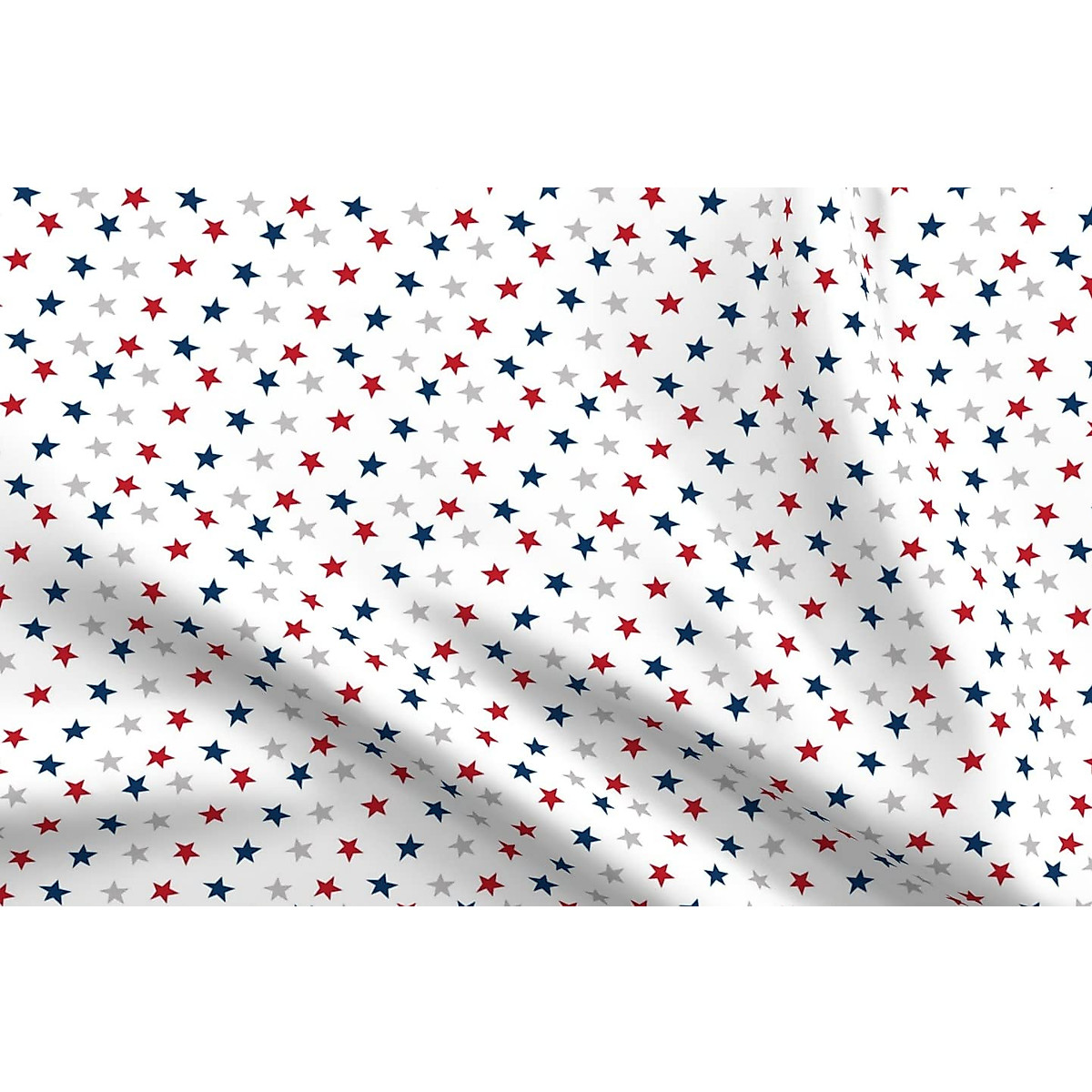 Spoonflower Fabric - Stars USA America Red White Blue July 4Th Patriotic Stripes Printed on Petal Signature Cotton Fabric Fat Quarter - Sewing Quilting Apparel Crafts Decor
