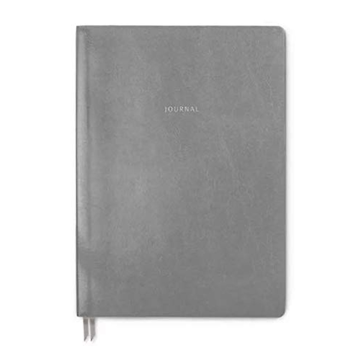 Design Works Ruled Journal Leather 6" x 8" Silver