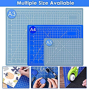 12" x 9" Rotary Cutting Mat, Caffox A4 Cutting Mat Self Healing Sewing Mat for Crafts Double-Side Cutting Board for Fabric, Hobby Quilting, Clay, Model and Scrapbookin