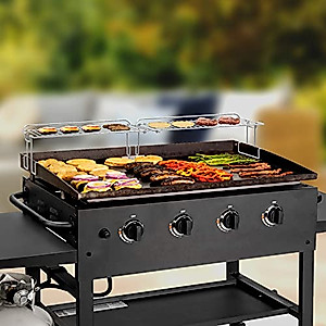 only fire Griddle Warming Rack Fits for 36" Blackstone Griddles, One-Step Clip On Attachment, Portable and Detachable