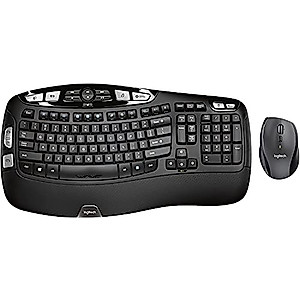 Logitech MK570 Wireless Wave Keyboard and Mouse Combo, Black