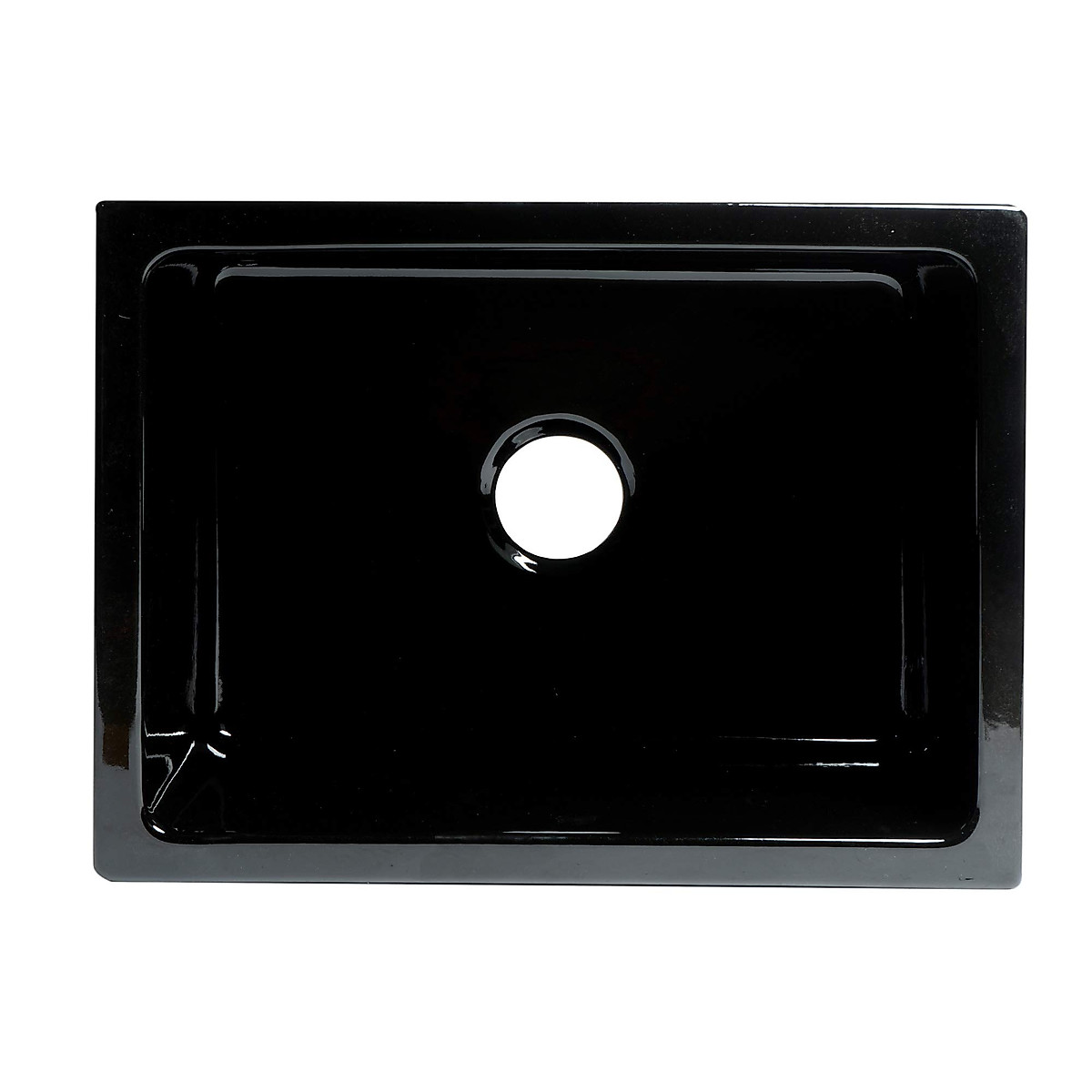 ALFI brand AB2418HS-BG Kitchen Sink, Black Gloss