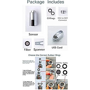 GQU Touchless Automatic Faucet Motion Sensor Adapter Tap Autowater For Kitchen Bathroom Sink, Hand Free Aerator, Smart Faucet Sensor (Null)