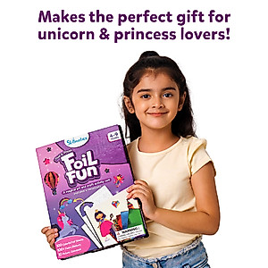 Skillmatics Foil Fun - Unicorns & Princesses, Easter Basket Stuffers, No Mess Art for Kids, Craft Kits & Supplies, DIY Creative Activity, Travel Toys, Gifts for Ages 4, 5, 6, 7, 8, 9