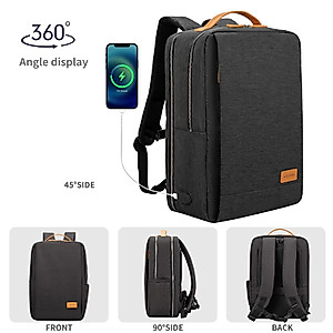 NOBLEMAN Backpack for women and man,15.6 Inch travel Laptop Backpack, Daypack, with USB daypack (Black)