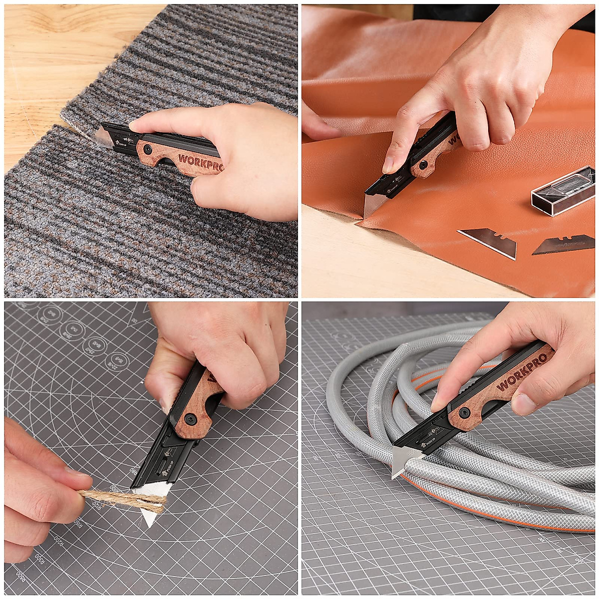 WORKPRO 2-in-1 Folding Knife/Utility Knife & VALUEMAX Utility Knife and Razor Blade Scraper Set