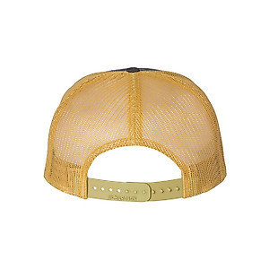 Richardson Seven-Panel Trucker Cap One Size Charcoal/ Old Gold