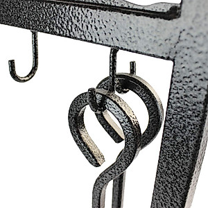 MYFIREPLACEDIRECT 5 Pieces Fireplace Tool Set Strength Wrought Iron, Fire Place Toolset Indoor Outdoor Hearth Accessories Kit with Fireplace Brush, Fire Poker, Firewood Tong, Fireplace Shovel, Glove