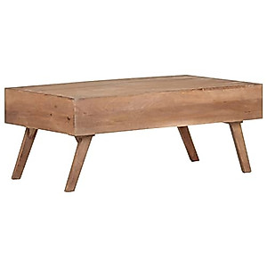 QJBSAVVA Coffee Table 39.4"x23.6"x15.7" Solid Mango Wood,Entrance Table Tray Tables Center Table Low Table Suitable for Meeting Rooms, Reception Rooms, Offices