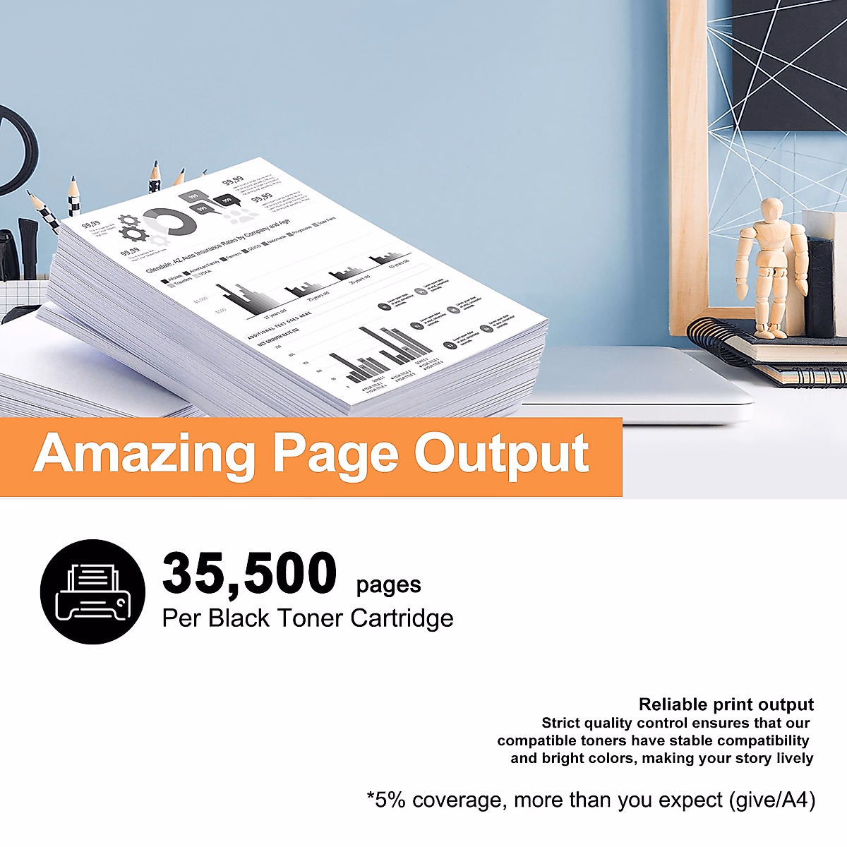 2-Pack (with Chip) Black Toner 25X | CF325X Toner Cartridge Compatible Replacement for HP 25X Toner Enterprise M806dn M806x+ M806 Series Enterprise Flow M830 Series Printer