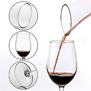 UMI UMIZILI 12 Ounce - Set of 12, Classic Durable Red/White Wine Glasses For Party